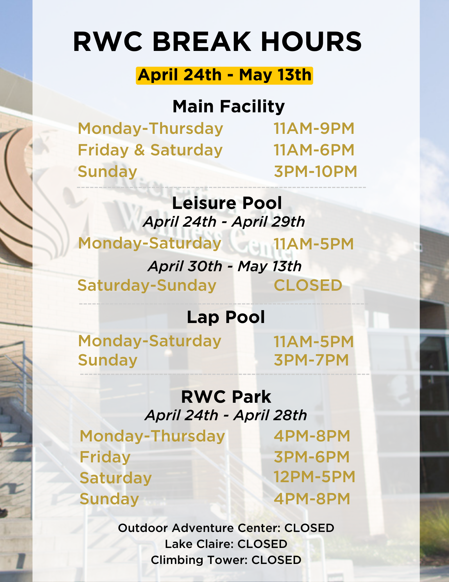 OA Climbing Tower FAQ • Organizational Groups • Recreation and Wellness ...